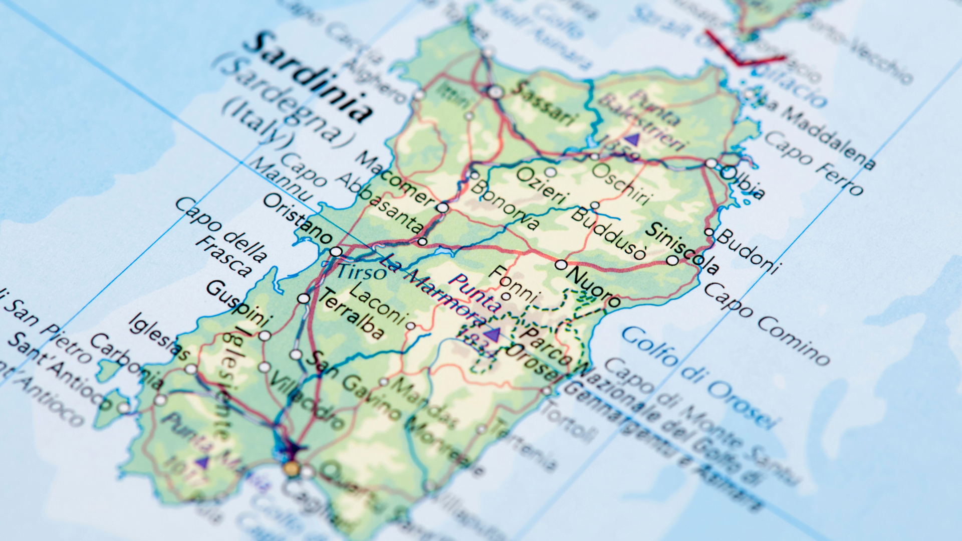 Tourist Map Of Sardinia